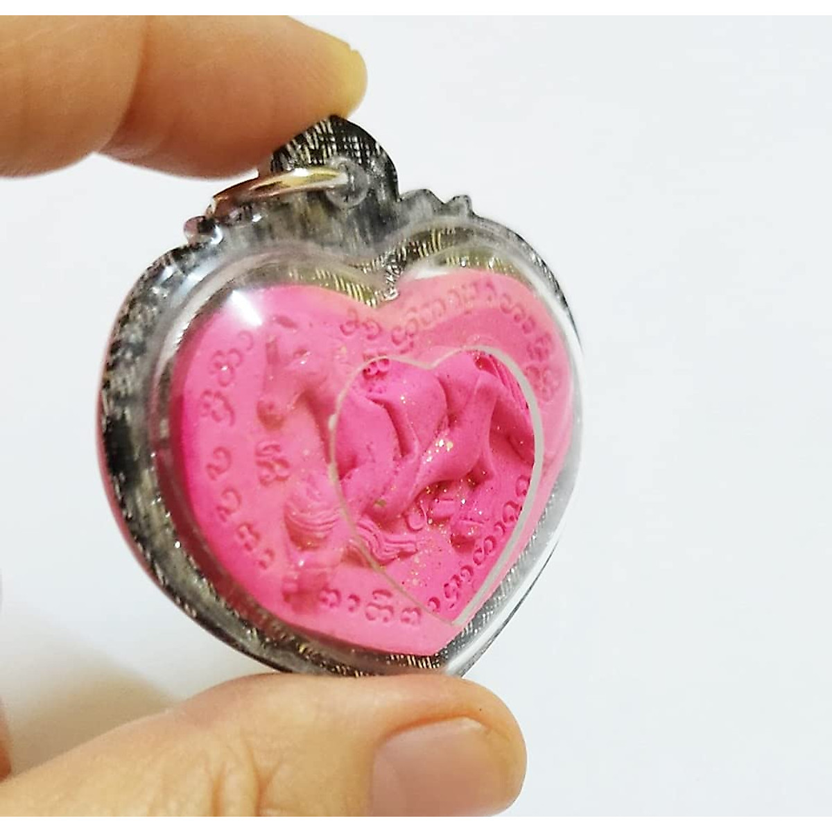 MiracleTH6395 Thai Magic Amule Pendant Ma Sep Nang Charm Inn Koo Takrud Buddha Talisman Power Couple Lover Partner Love Money Business Fortune Luck Blessed by Kruba Tao