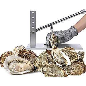 ROPTO Oyster Clam Opener Machine Tool Oyster Shucker Tool Set - Oyster Shucking Knife Board Seafood Opener Tool Set