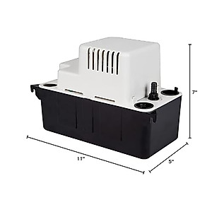 Little Giant 554425 VCMA-20ULS 80 GPH 1/30 HP Automatic Condensate Pump with Safety Switch for HVAC, Dehumidifier, Furnace, Air Conditioner