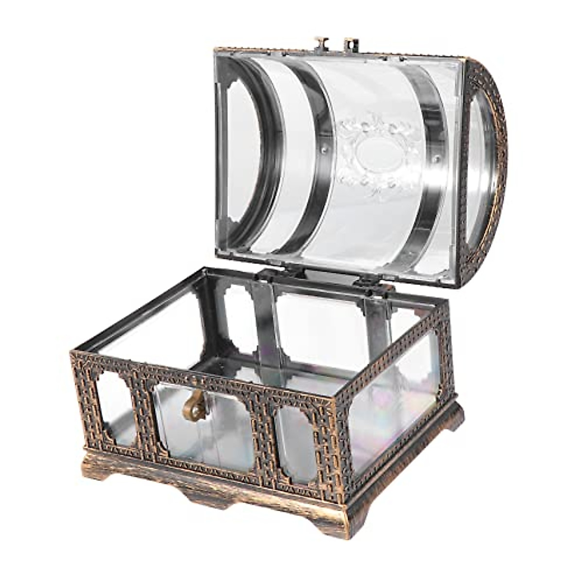 TOYANDONA 1pc Pirate Transparent Treasure Chest Pirate Toys Plastic Storage Box Mini Treasure Chest Pirate Treasure Box Pirate Candy Box Mini Pirate Treasure Chests Gold Coin Storage Case