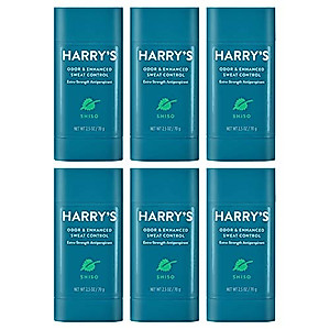 Harry's Extra-Strength Antiperspirant - Odor & Enhanced Sweat Control Antiperspirant for Men - Shiso (6 Count)