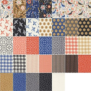 Birdsong Charm Pack by Gingiber; 42-5" Precut Fabric Quilt Squares