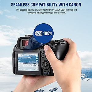 NEEWER 2 Packs LP-E6 LP-E6N Replacement Batteries and an USB Dual Charging Case Set, Compatible with Canon 5D Mark II III 5D Mark IV 5DS/5DS R 60D 6D Mark II 7D 7D Mark II 70D 80D 90D