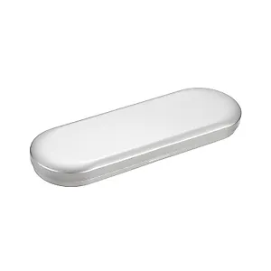 uxcell Metal Tin Box Containers, 6.9x2.4x0.7 Inch Silver with EVA Sponge Rectangular Empty Hinged Tins Box Home Organizers for Pen Makeup Brushes
