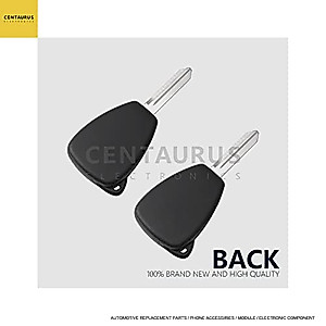 EXAUTOPONE 2Pcs Car Key Fob Keyless Flip Entry Remote OHT692427AA 4-btn Compatible with Aspen Sebring Avenger Charger Durango Magnum Ram Commander Compass Grand Cherokee OHT692713AA Wrangler