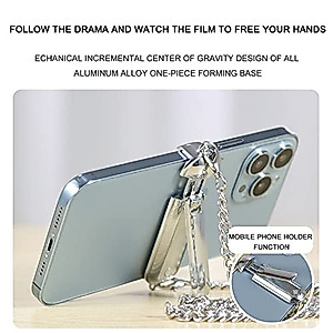 Phone Lanyard,Crossbody Cell Phone Lanyard with Adjustable Detachable,Crossbody Phone Lanyard with Phone Holder,Compatible with iPhone Samsung and Most Smartphones (Silver)
