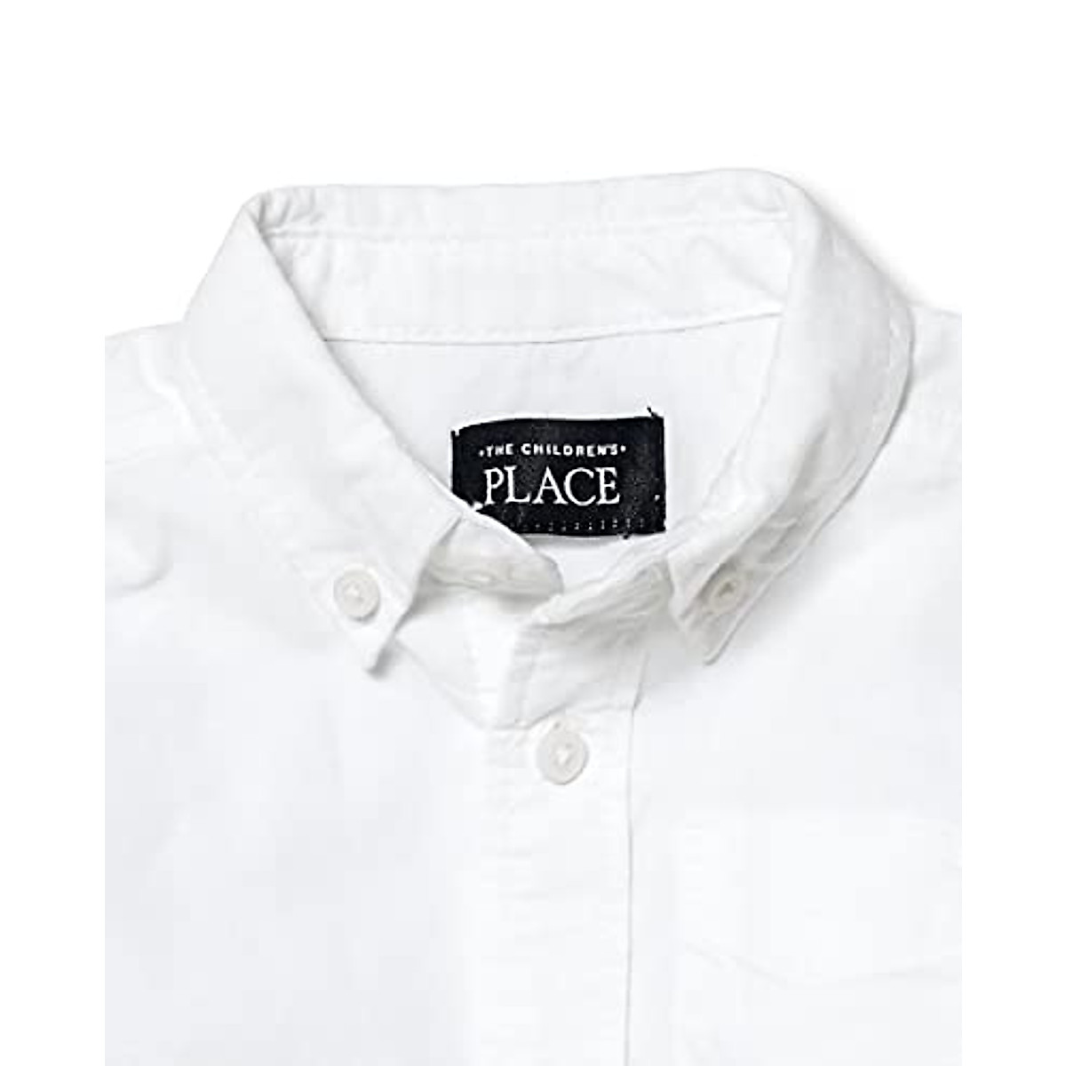 The Children's Place Baby Boys and Toddler Boys Short Sleeve Oxford Button Down Shirt, White, 3T