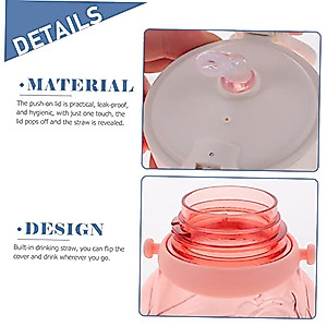 GAFOKI Space Bear Cup Sports Water Jug Water Cup Sports Water Bottle for Water Bottle with Straw Workout Water Bottle Large Water Bottle Fitness PC Diagonal Span Drinking Bottle