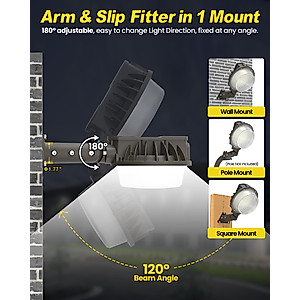 YARBO 80W LED Barn Light 60W 40W Switchable, 5000K/4000K/3000K Adjustable,12000LM Barn Lights Outdoor with Timer Dimming, Dusk to Dawn Outdoor Light with Photocell for Barn/Security/Yard/Garage/Street