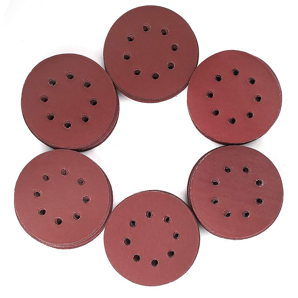 LotFancy Sanding Disc 5 Inch 8 Hole, 120PCS - 1000 1200 1500 2000 2500 3000 Grit Assorted, Random Orbital Sander Pads, Hook and Loop Sandpaper