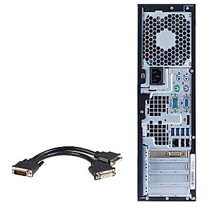 HP Elite 8300 mini PC Business High Performance Desktop Computer(Intel Core i7-3770 3.4GB,16G DDR3,240G SSD+3TB,DVD,Radeon 6350 HD+Dual DVI Cable,WiFi,Windows 10 Professional)(Renewed)