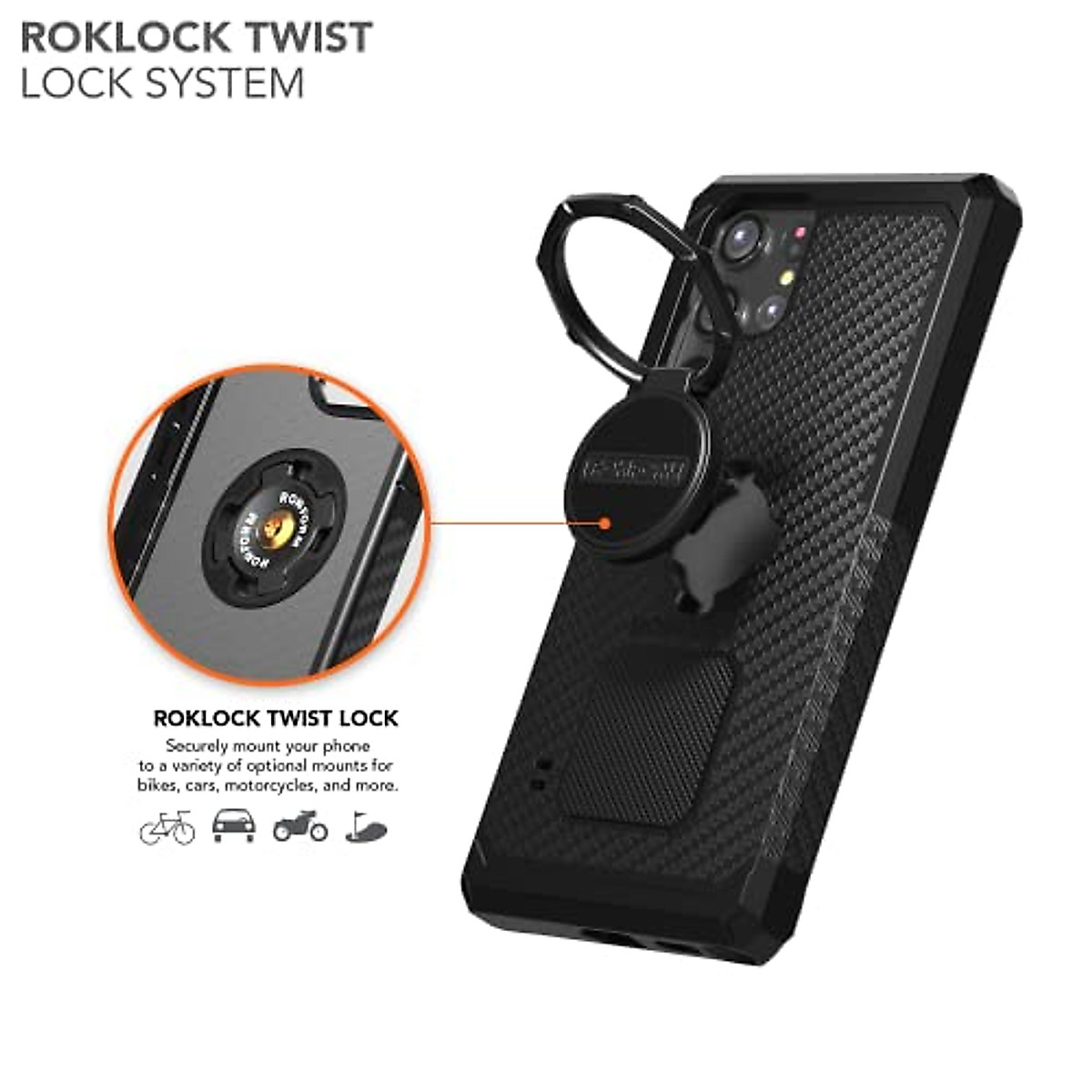 Rokform - Galaxy S22 Ultra 5G Rugged Case + Magnetic Sport Ring Stand & Grip