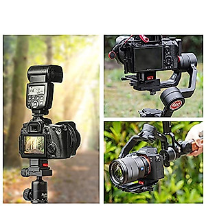 Quick Release Plate, Camera Tripod Mount Arca Swiss QR Plate Fast Claw Clamp Compatible with Canon Sony Nikon Pentax DSLR/SLR /Zhiyun/Feiyu/DJI/Moza Stabilizer, Tripod Slider Gimbal