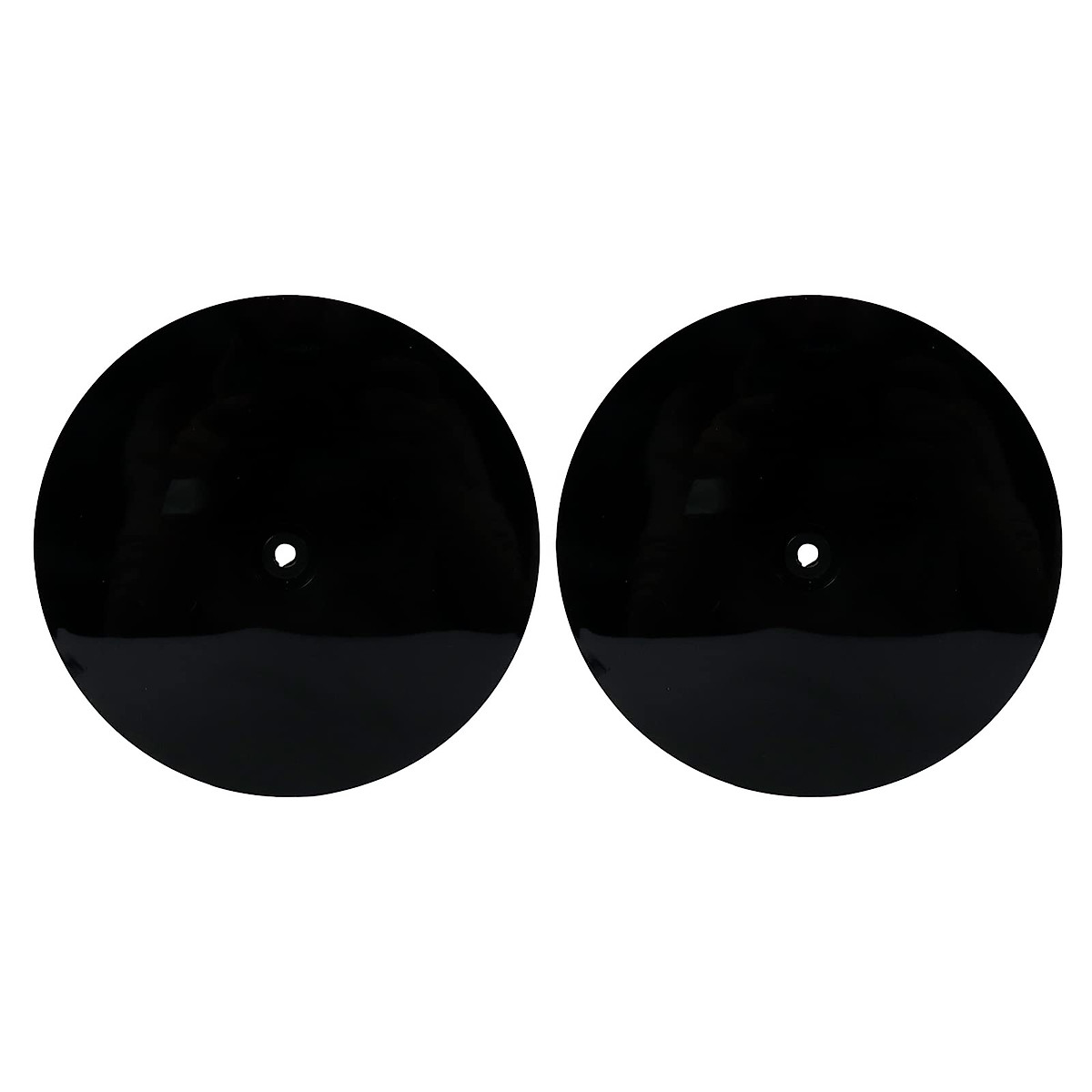 Geesatis 2 Pcs Acrylic Lazy Susan 7 inch / 175 mm Rotating Turntable Organizer Bearings Round Swivel Plate , Black