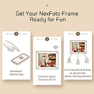 NexFoto Large 14 Inch Smart 3K Digital Picture Frame 32GB, 2.4GHz/5GHz Dual-Band Digital Photo Frame with IPS Touch Screen, Instantly Share Photos Videos via App or Email, Gift for Grandparents