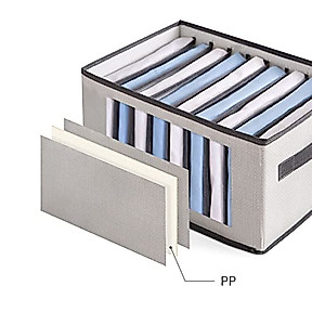 Pants Jeans Clothes Organizer Drawer for Wardrobe Folded Closet Organizers Storage Bins Washable Foldable Compartment Bedroom Separation Baskets Organization Jean Skirts Legging Sweater Dresses T-shirts Baskets Clothing (1)