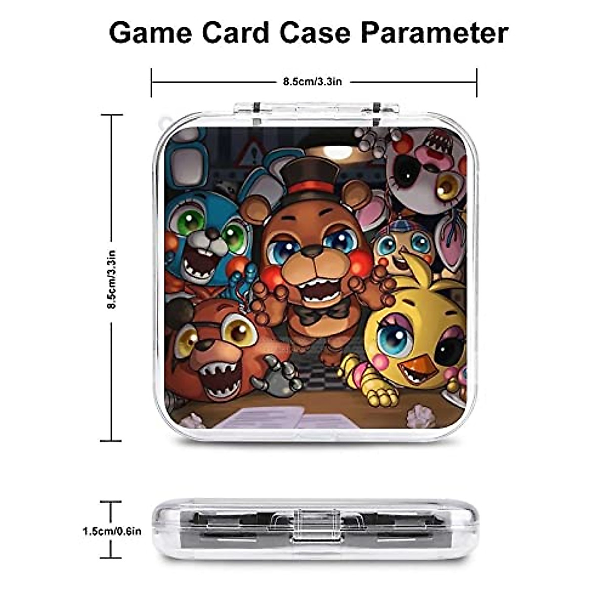 FNAF Game Card Case for Switch,Game Storage Box Shockproof Protective Portable Case Box with 12 Cartridge Slots for Switch Lite Game Cards
