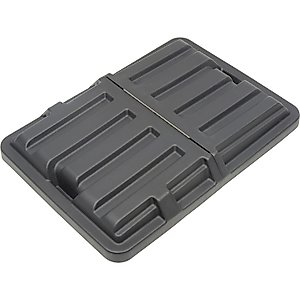 Global Industrial Hinged Lid for 16 Bushel Truck, Plastic, 34"W x 48"L x 8"H, Black