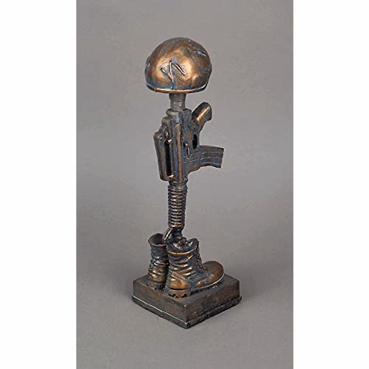 Napco Military Soldier Battle Cross Patina 11.75 Inch Resin Decorative Indoor Outdoor Garden Statue