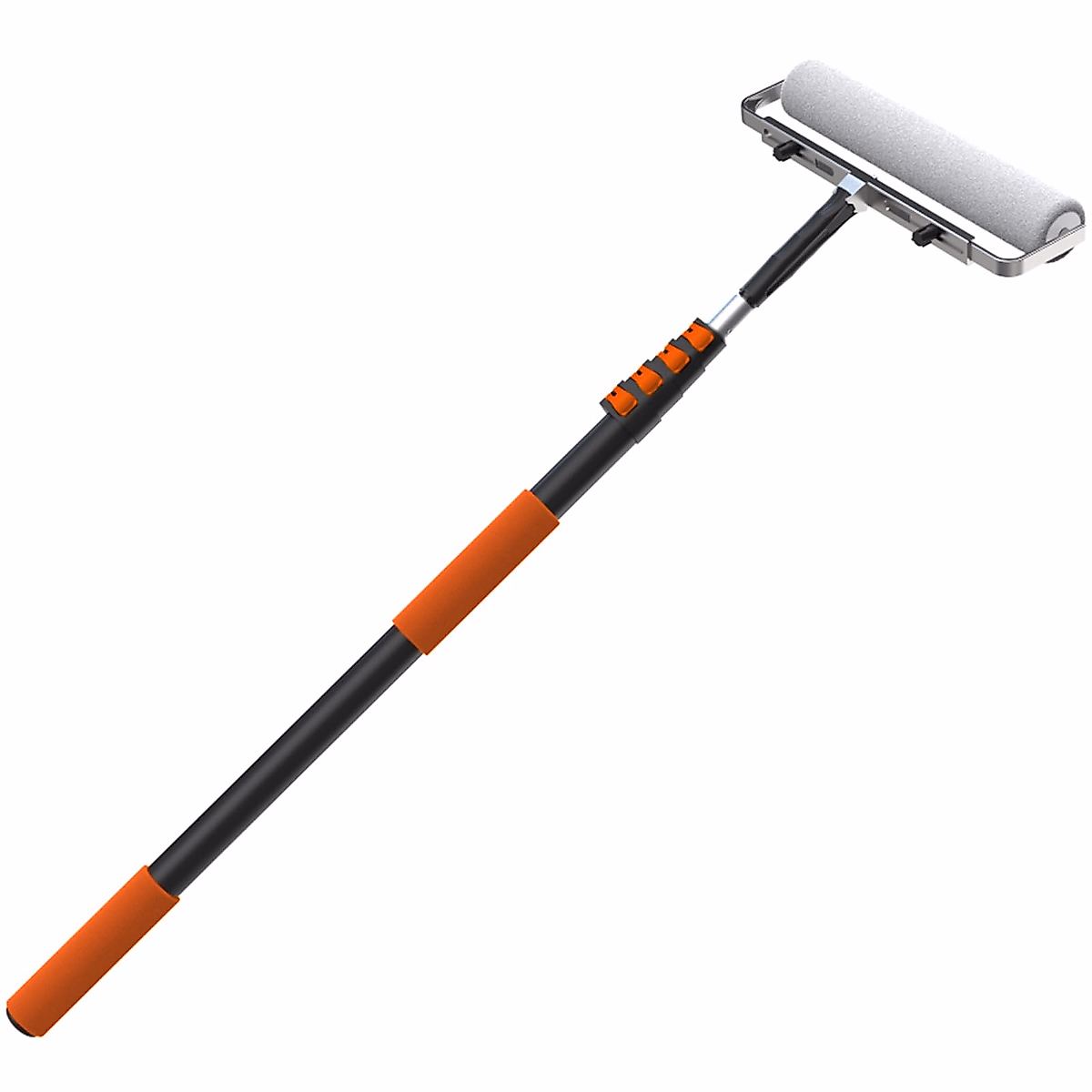 Buyplus 18 Foot High Reach Paint Roller with Lightweight Sturdy Aluminum 3-12FT Telescoping Extension Pole, Multi-Function Paint Roller Kit, House Paint Roller Brush for Walls, Ceiling, Decks, Doors