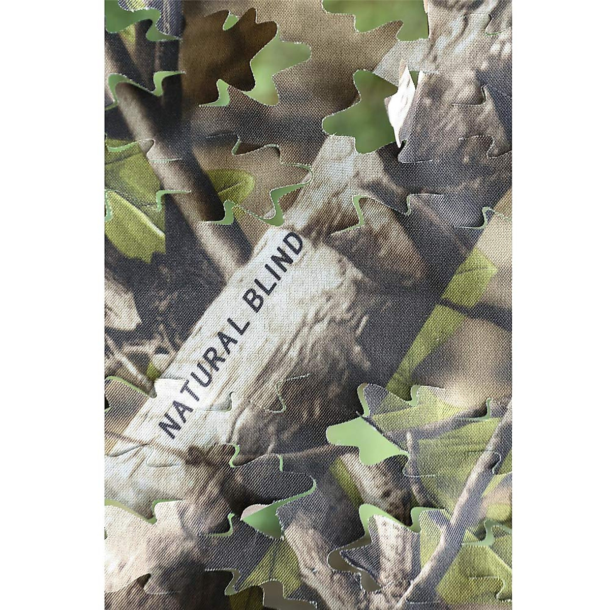 AUSCAMOTEK Ground Blind 5 × 10 Feet for Turkey Hunting Deer Blinds Camouflage Pattern Height Adjustable -Woodland Green Leaf