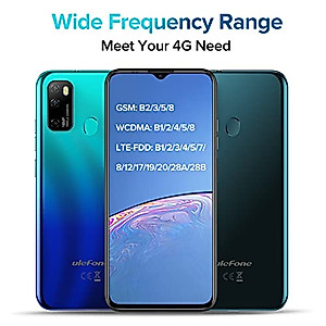 Ulefone Note 9P 4G Unlocked Cell Phones, 6.52" Screen,16MP Triple Rear Camera, Android 11 Octa-Core 4GB + 64GB,4500mAh Big Battery, Face Unlock Finger Reader Unlocked Smartphones - Black