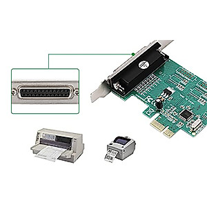 Wendry LPT Printer to PCI-E Parallel Printer Card, Parallel Port DB25 Express Card Converter Adapter, Pci-express's 25/s Full Duplex Channel,1.5 Mbyte/S,for Win98SE/ME/2000/XP/Vista/Win7/Win8/Win10