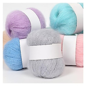 50g/Ball Mohair Yarn Cheap Knitting Crochet Yarn Soft Wool Yarn for DIY Hand Knitting Sweater Scarf Shawl (Color : 5)