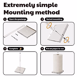 Antimbee Countertop Towel Paper Holder, Transparent Roll Papertowel Dispenser Stand