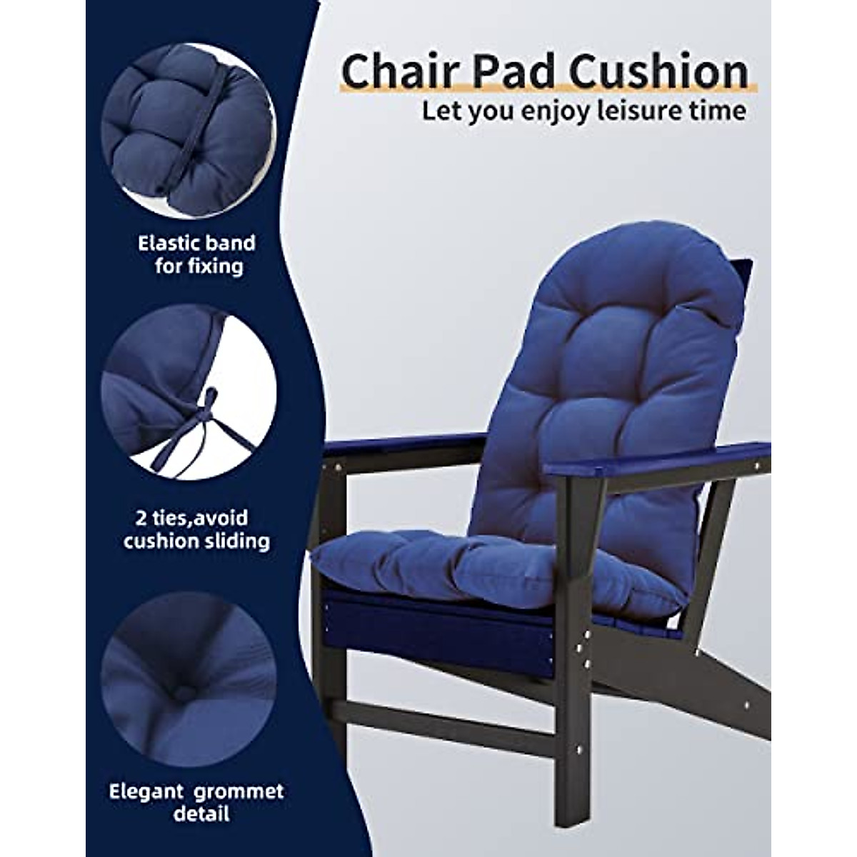 Adirondack Chair Cushion, Weather Resistant Adirondack Cushions, Patio Rocking Chair Cushions