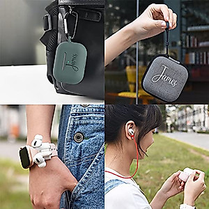 AIPNIS Custom Name/Text AirPods Pro Case, 5-Piece Set Personalized Gift Travel Carrying Case Earbuds Case Storage Bag Soft Silicone Cover - Design Your Own Airpods Pro Case