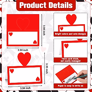 Cinnvoice 48 Pcs Casino Party Table Place Cards Casino Night Decorations Las Vegas Playing Card Seating Name Place Cards Food Tent Cards Party Supplies for Casino Game Themed Birthday Party