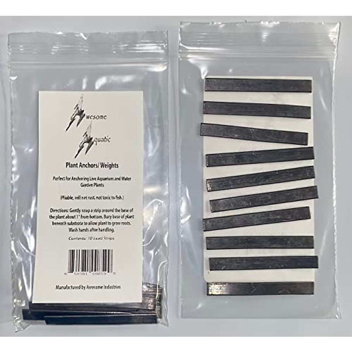 Plant Anchors/Weights Strips Lead Ribbon Live Plants Awesome Aquatic Weight Anchor Aquarium (10 Pack Strips)