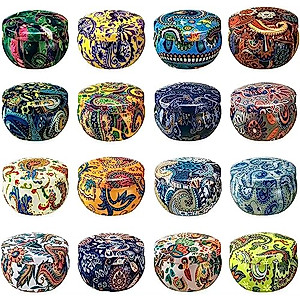 16 Scented Candles Gift,Natural Soy Wax Aromatherapy Candles,Small Portable Tin Candles Set for Mom,Women,Teachers, Colleagues and Friends,2.5 OZ