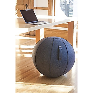 Vivora Luno Exercise Ball Chair, Canvas & Felt for Home Offices, Balance Training, Yoga Ball