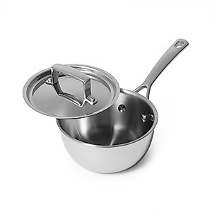 Sur La Table Classic 5-Ply Stainless Steel Saucepan, Silver