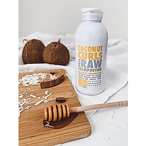 Real Raw Coconut Shampoo - Hydrate, Enhance, Define Curls - Defrizz and Detangle 12 Fl Oz