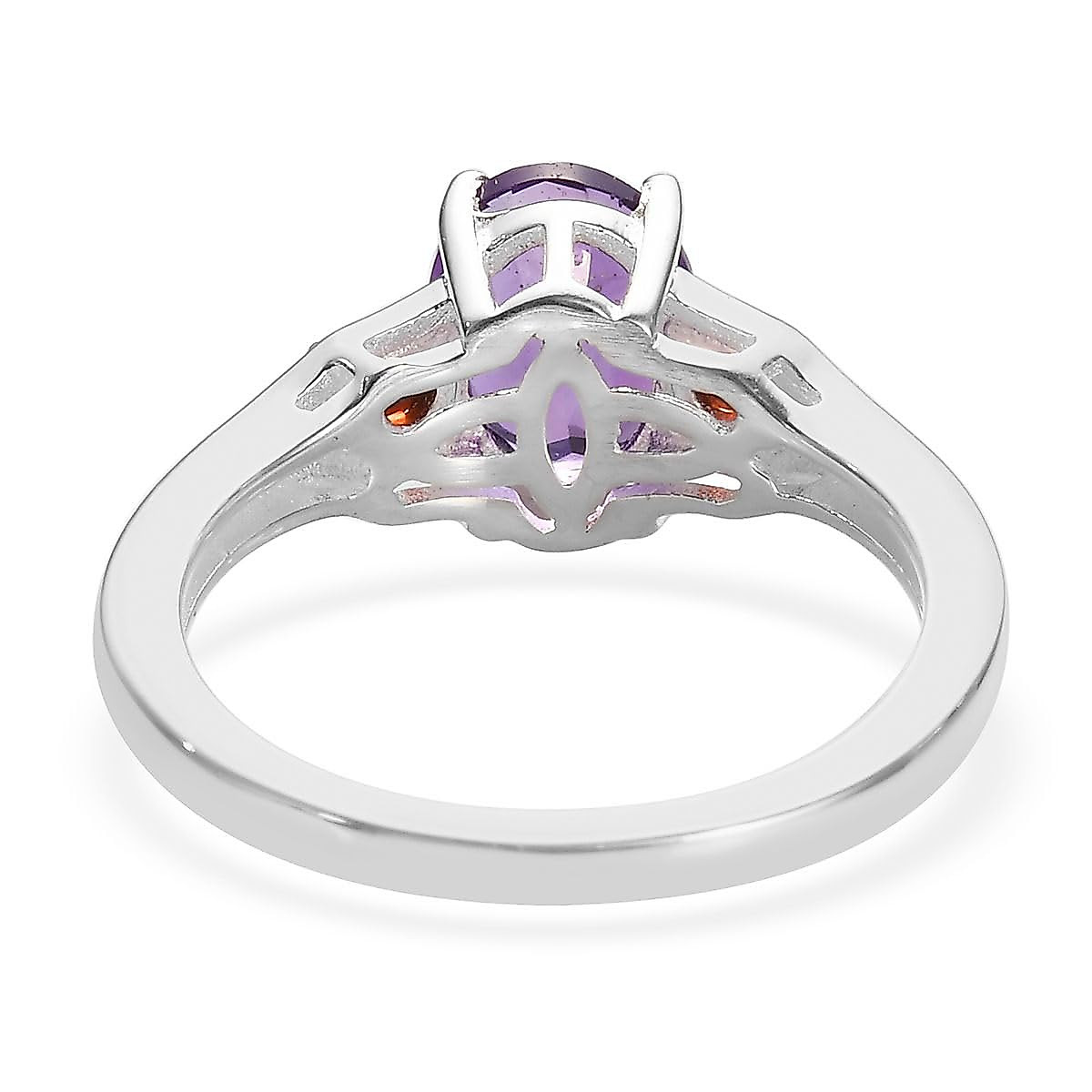 SHOP LC Garnet Amethyst Ring 925 Sterling Silver Statement Jewelry Red Garnet Ring Purple Amethyst Rings for Women Size 10 Birthday Gifts for Women