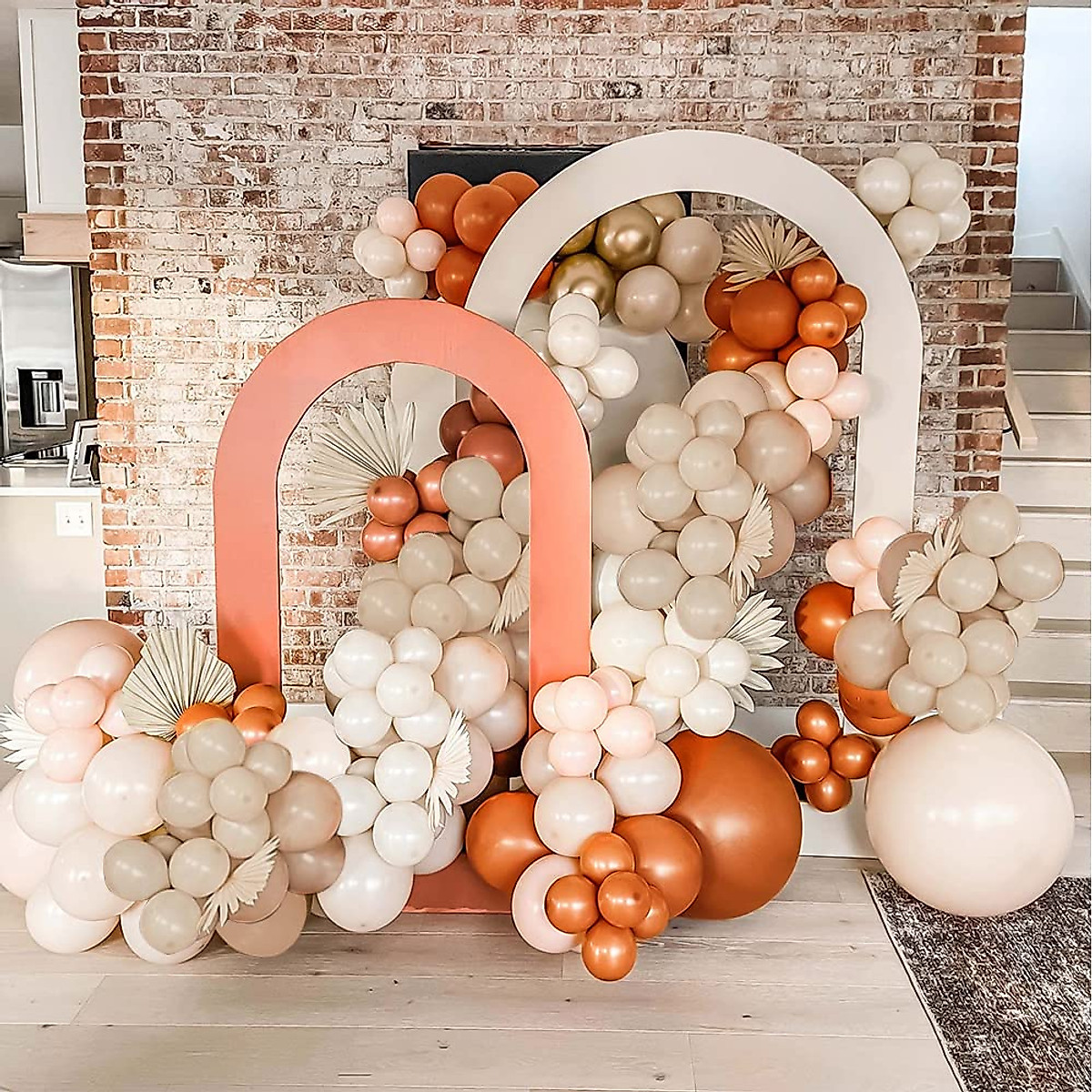 Orange Balloons 84PCS Burnt Orange Balloon Garland Arch Kit with Apricot Balloons Dark Orange Balloons for Wedding Engagement Birthday Bachelorette Holiday Party Bridal Shower Decorations (18/10/5 in)