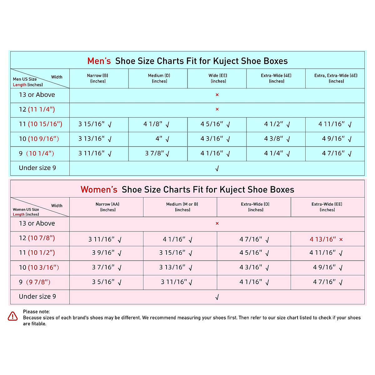 Kuject Large Shoe Organizer Storage Boxes for Closet, Fit Size 11, Clear Plastic Stackable Sneaker Containers Bins with Lids, Great Substitute for Shoe Rack, Space Saving for Entryway, Black, 12 Pack