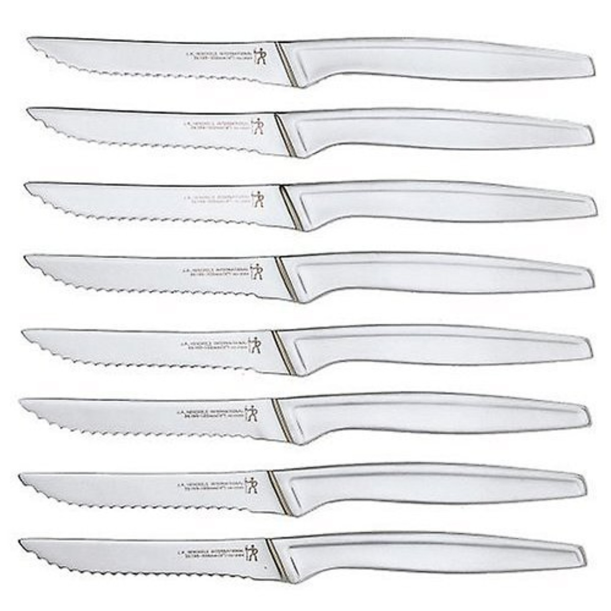 2 X J.A. Henckels International Stainless Steel 8-Piece Steak Knife Set