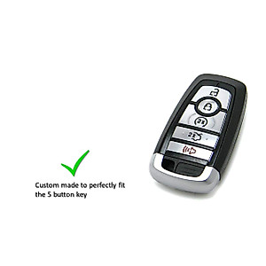 Autobase Silicone Key Fob Cover for Ford Fusion F150 F250 F350 F450 F550 Edge Explorer Bronco Expedition Mustang F-150 Raptor | Car Accessory | Key Protection Case 2 Pcs (Black and Blue)