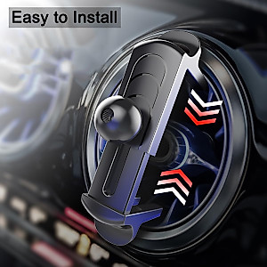 szyuchen Car Cell Phone Holder Mount for Jeep Wrangler (2007-2024) JL JK 4XE Gladiator (2020-2024) Rubicon Sahara JKU Sport S Mojave X Accessories Circular Air Vents Cellphone Mobile Phone Stand