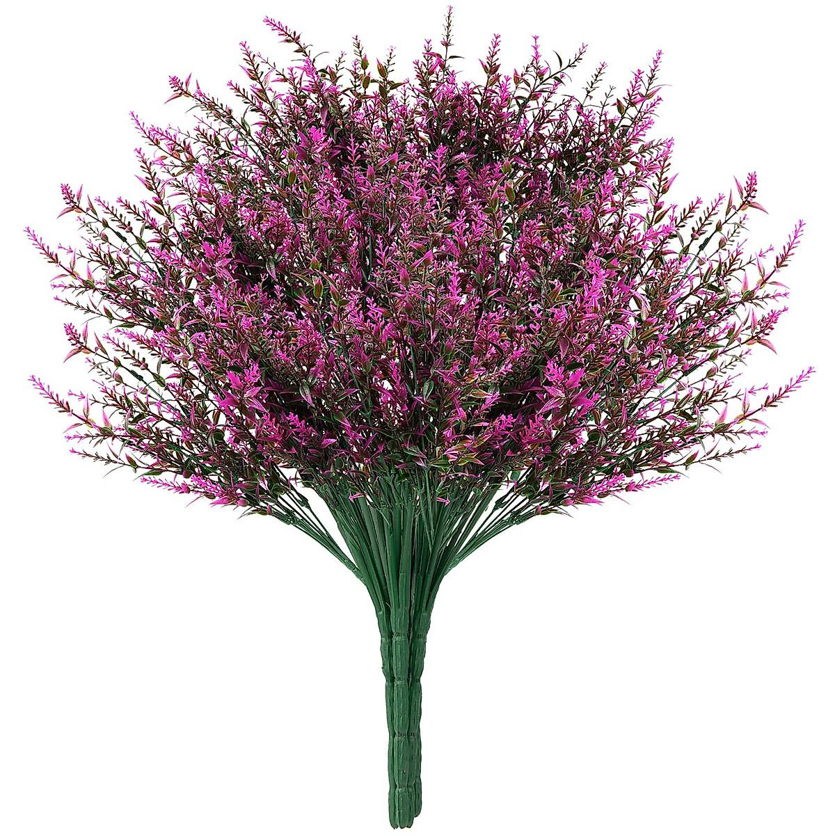 Artificial Flowers Outdoor Fake Flowers for Home Garden Window Box Decoration, Artificial Farmhouse Greenery UV Resistant Shrubs Plants for Hanging Planter Home Wedding Porch Window Decor (deep Pink)