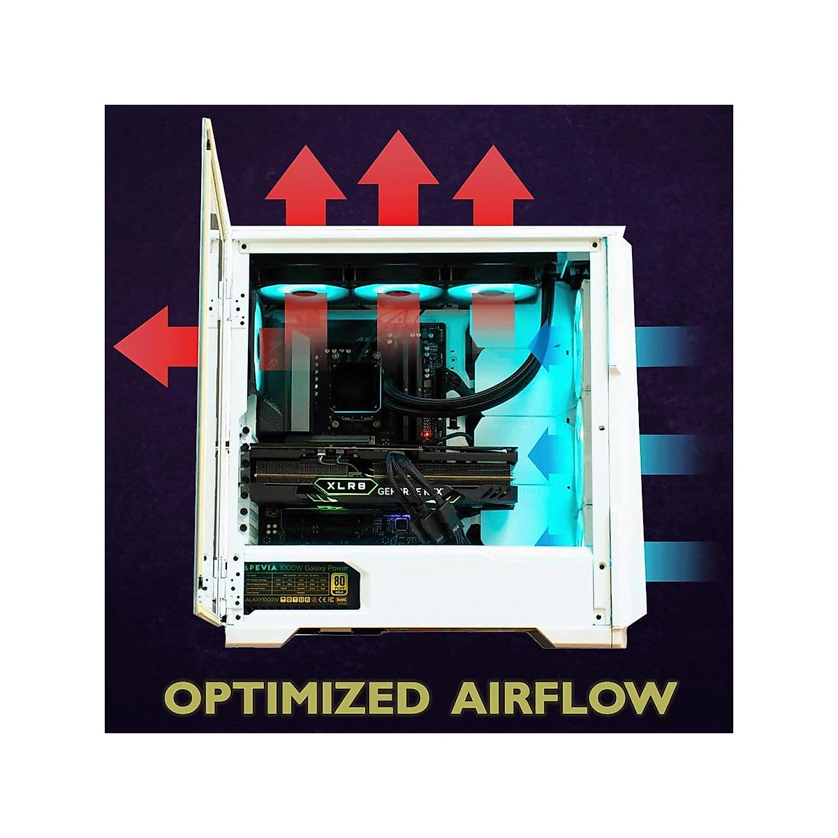 Cobratype Yuxa Immortal Desktop Gaming PC - AMD Ryzen 9 7900X, RTX 4080, 32 GB DDR5 RAM, 2 TB NVMe, AIO Liquid Cooler, Windows 11