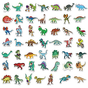 Dinosaur Stickers 100 Pcs Waterproof Vinyl Stickers for Water Bottles 2