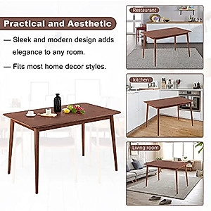 Dining Table Kitchen Table Elegant Dining Room Table Small Kitchen Table for Small Spaces Table Solid Wood Dinner Table for 4 Modern Home Furniture Rectangular, Espresso