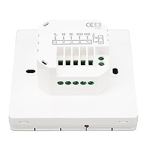 Smart Temperature Controller, LCD Screen Floor Heating Thermostat AC90V-240V 5-60℃ Setting High Accuracy NTC Sensor for Leisure Places (3A WiFi with Linkage)