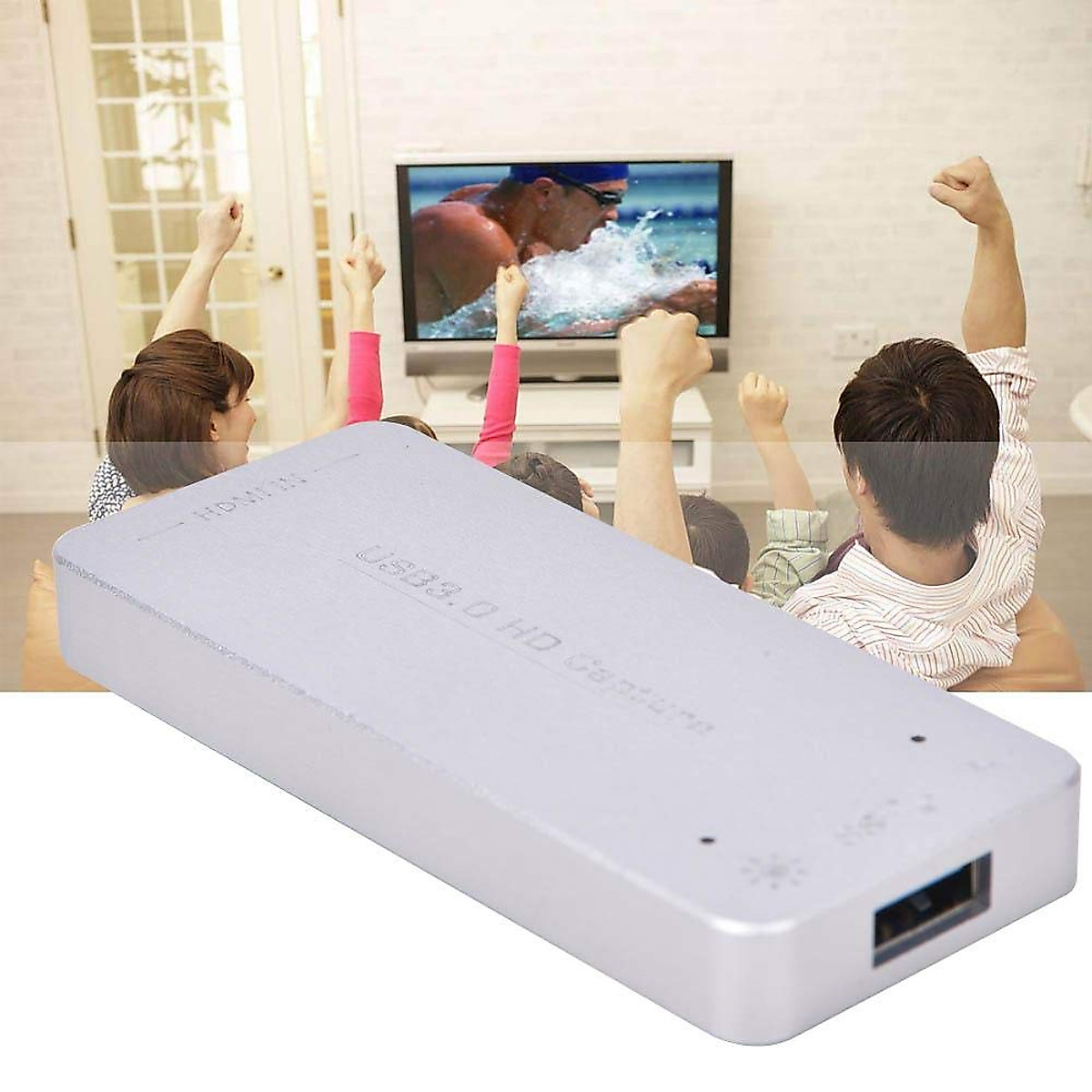 Pomya Video Audio Capture Card, USB 3.0 High Definition Video Audio Capture Card for OBS Live Streaming 1080P HDMI Compatible with Windows Linux Os X System,Plug-N-Play