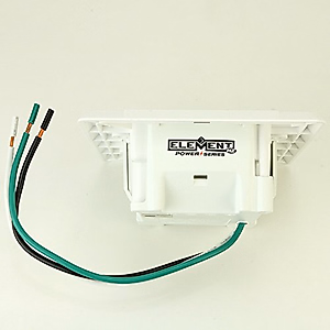 Element-Hz Power Series In-Wall Surge Protector w/Recessed Dual Outlet, 1080 Joules